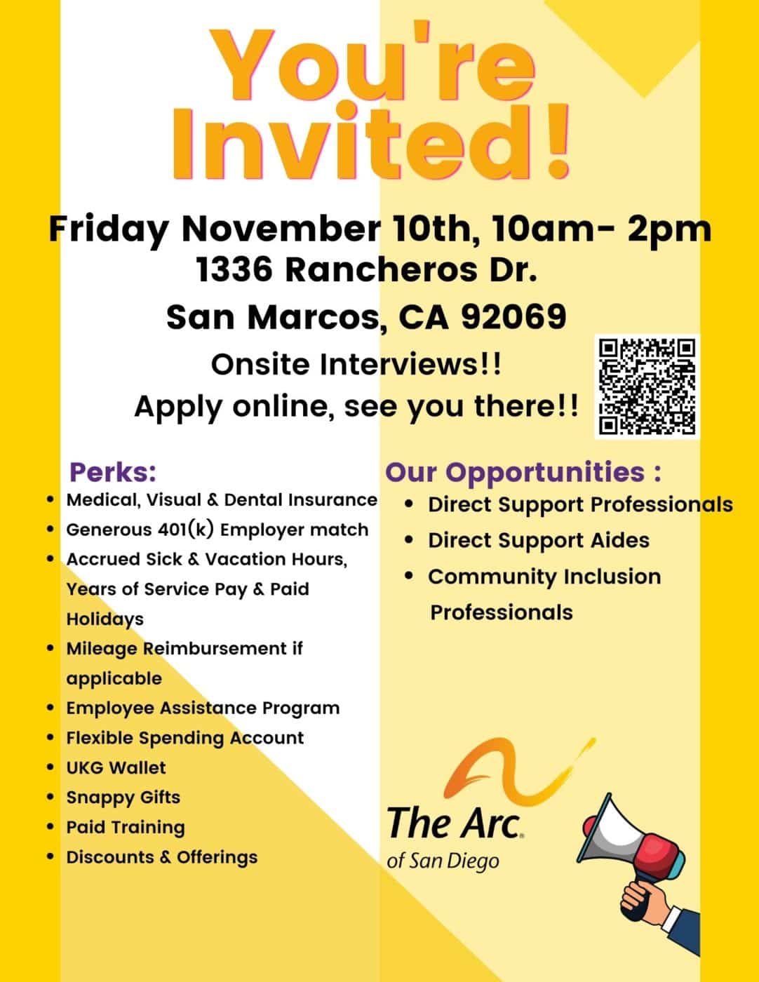 North County Job Fair November | Arc of San Diego